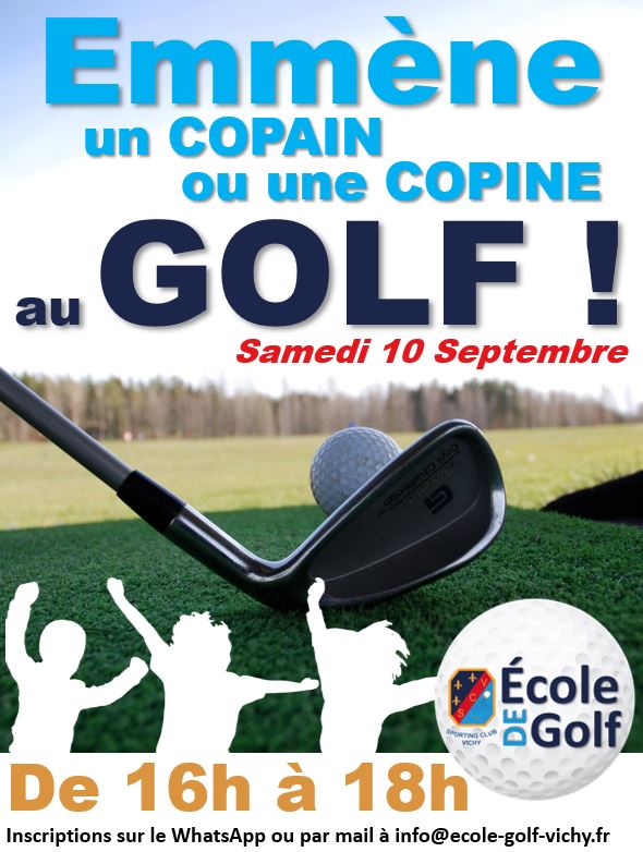 Emmène un copain au golf ! – Ecole de Golf Vichy